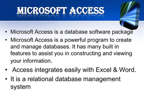 Ms Access Pptx Databases Computer Software And Applications