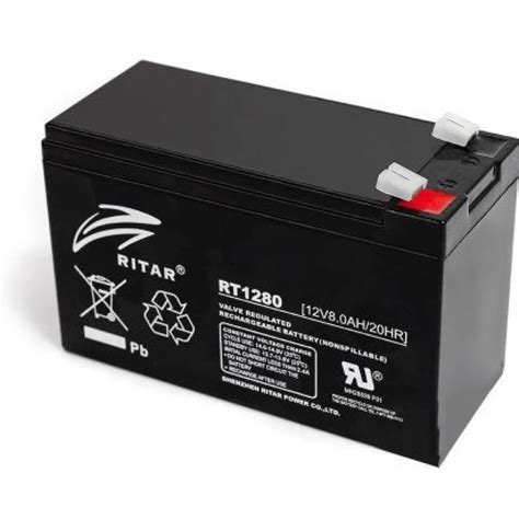 Ritar Rt1280 F1 12v 8ah Closed Lead Acid Batteries