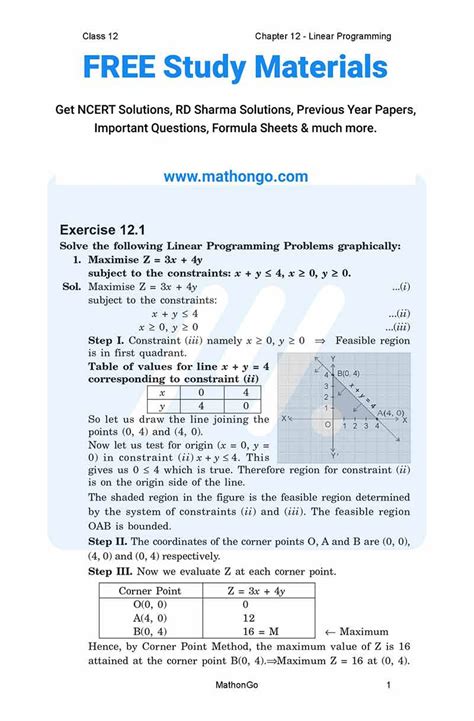 Ncert Solutions For Class 12 Maths Chapter 12 Exercise 12 1 Mathongo
