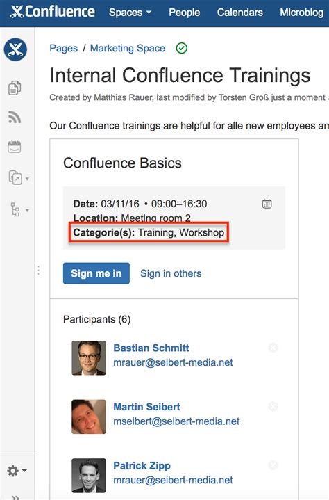 Easy Events For Confluence Now With Categories For Events And Meetings News Tips Guidance