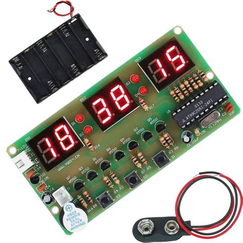 DAOKAI 6 Bit Digital Clock Kit AT89C2051 Chip LED Digital Tube Display Electronic Clock DIY