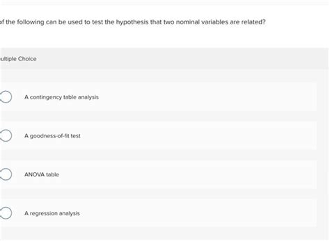 Solved F The Following Can Be Used To Test The Hypothesis