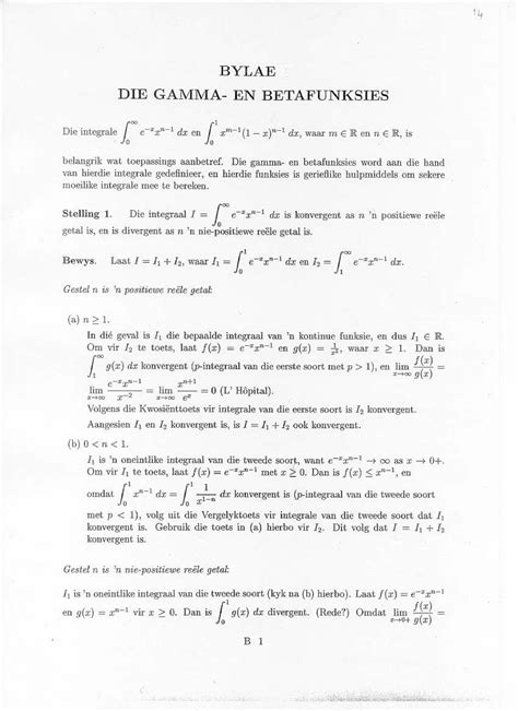 Gamma And Beta Functions Notes Of Lecture Bylae Die Gamma En