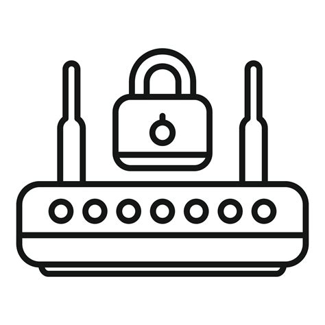 Wifi Router Password Protection Icon Outline Vector Login Mobile 20248599 Vector Art At Vecteezy