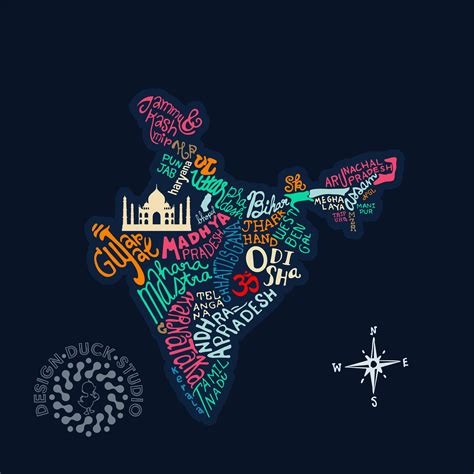 Map Of India Svg India Art India Map Word Art Typography Svg Word Art India Wall Art India Map