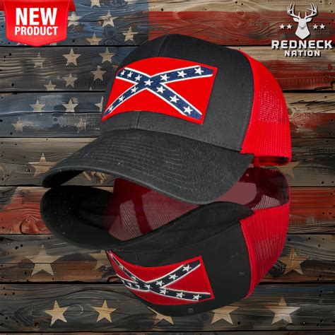 Redneck Nation© Blackred Confederate Flag Redneck Nation
