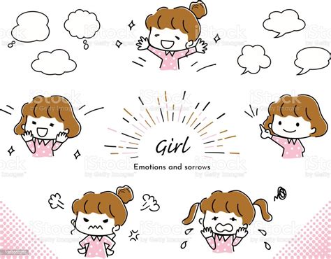 다양한 표정과 연설 거품으로 여성의 얼굴 세트 일러스트 20 29세에 대한 스톡 벡터 아트 및 기타 이미지 20 29세 가리키기 개체 그룹 Istock