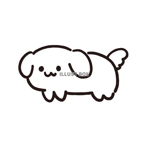 無料イラスト ゆるい犬のイラスト