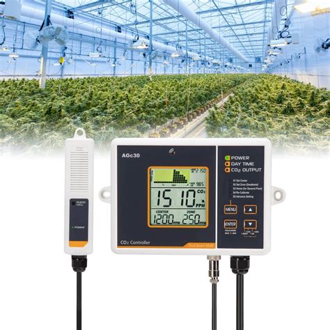 Co2 Controller With Auto Day And Night Relay Function And Dual Beam Ndir Co2 Sensor Digital