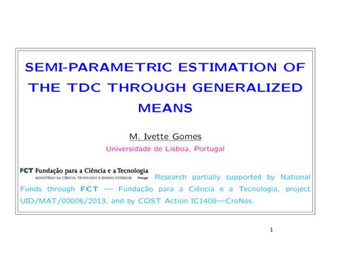 Pdf Semi Parametric Estimation Of The Tail Dependence Coefficient Tdc Through Generalized Means