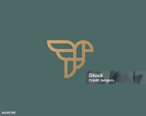 초록 새 로고 디자인입니다 크리에이 티브이 글 라인 기호입니다 고급 선형 팔 콘 호크 로고 새에 대한 스톡 벡터 아트 및 기타 이미지 Istock