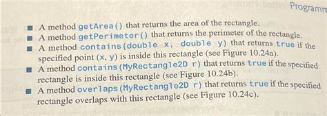 Solved Geometry The MyRectang E D Class Define The Chegg