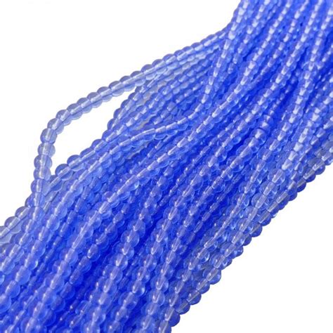 4mm Glass Round Smooth Beads Light Blue 1 String 80pcs Aprox Beads And Beading Supplies