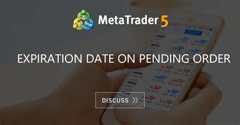 Expiration Date On Pending Order Symbols Mql4 And Metatrader 4