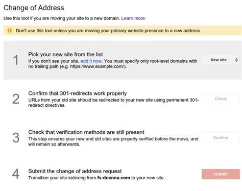 Google Change Of Address Tool Updated
