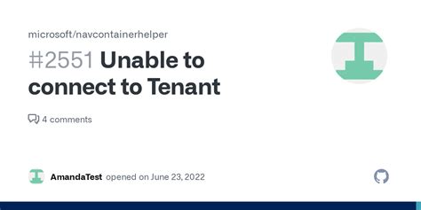 Unable To Connect To Tenant · Issue 2551 · Microsoft