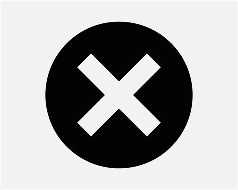 Cancel Round Icon Cancellation Delete Error Cross X Close Negative Circle Circular Button No