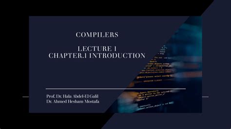 Compilers Lecture 1 Introduction
