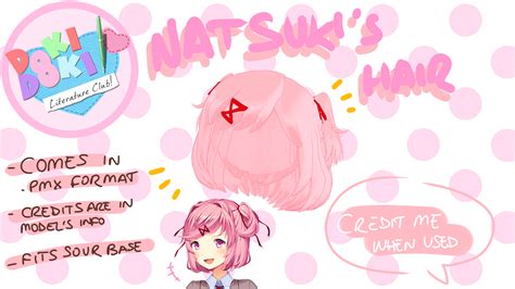 Mmd Ddlc Natsukis Hair Dl By Borisisbestwolf On Deviantart