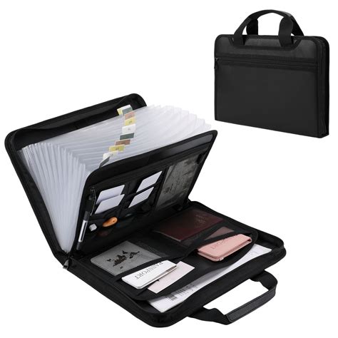 Sixwipe Accordion File Organizer Fireproof Expanding File Folder With Multi Pockets 13 Pockets