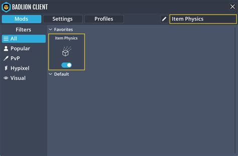 Item Physics Mod Badlion Support Help Center For All Your Questions Item Physics Mod Badlion Support Help Center For All Your Questions