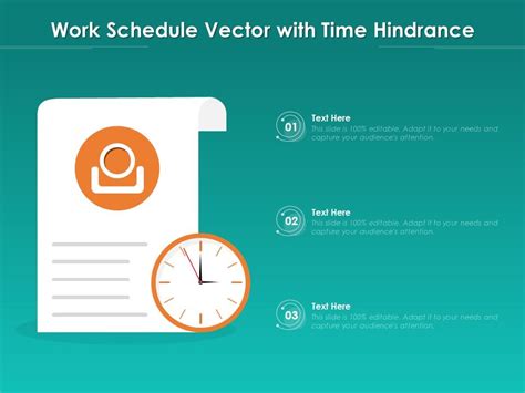 Work Schedule Vector With Time Hindrance Ppt PowerPoint Presentation File Vector PDF