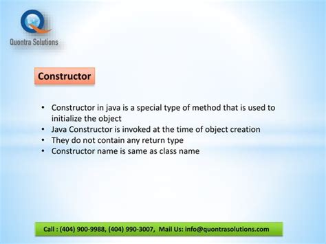 Java Constructors Ppt