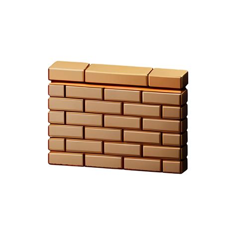 Brick Wall 3d Rendering Icon Illustration 28709164 Png