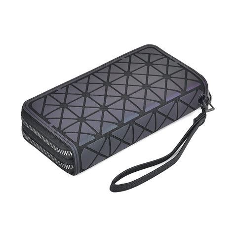Buy Gradient Color Geometric Faux Leather Reflective Wallet At Shoplc