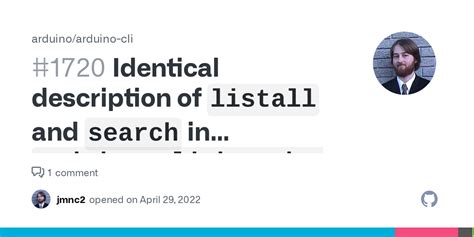 Identical Description Of `listall` And `search` In `arduino Cli Board