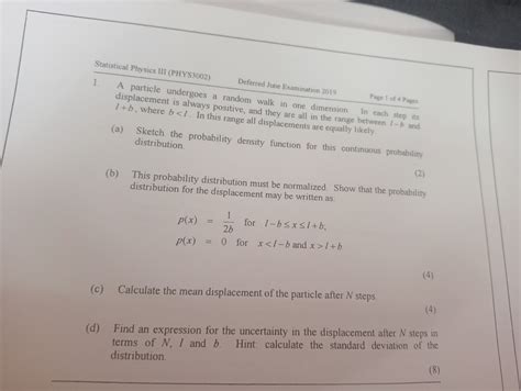solved statistical physics iii phys3002 a particle