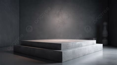 제품 쇼케이스 디스플레이 또는 전시를 위한 석재 연단이 있는 콘크리트 챔버 3d 렌더링 장면 배경 3d 바닥 플랫폼 배경 일러스트 및 사진 무료 다운로드 Pngtree