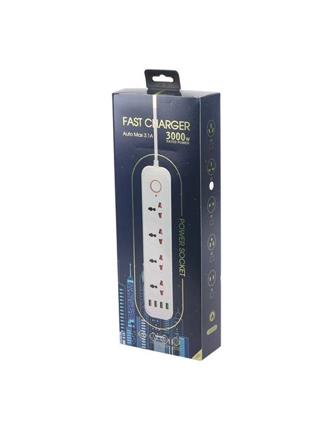 A02 Power Socket 4 Way 4 Usb Points