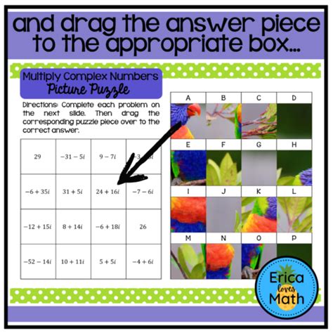Multiplying Complex Numbers Digital Activity Picture Puzzle Classful