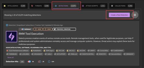 Detections Snapattack Documentation