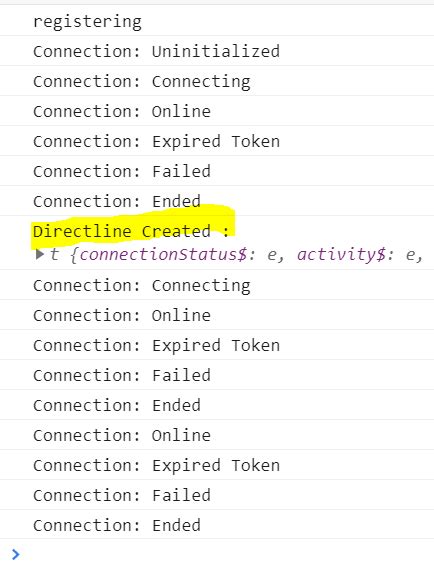 Error In Connection Status Issue Microsoft BotFramework DirectLineJS GitHub