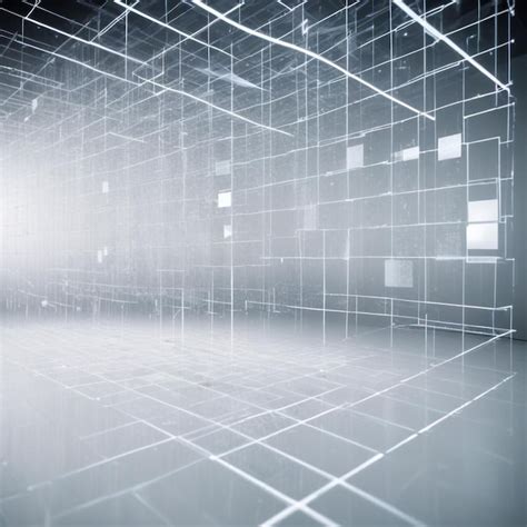 Immersive Experience A 3d Grid Room Design Creating A Captivating Spatial Illusion With Dynamic