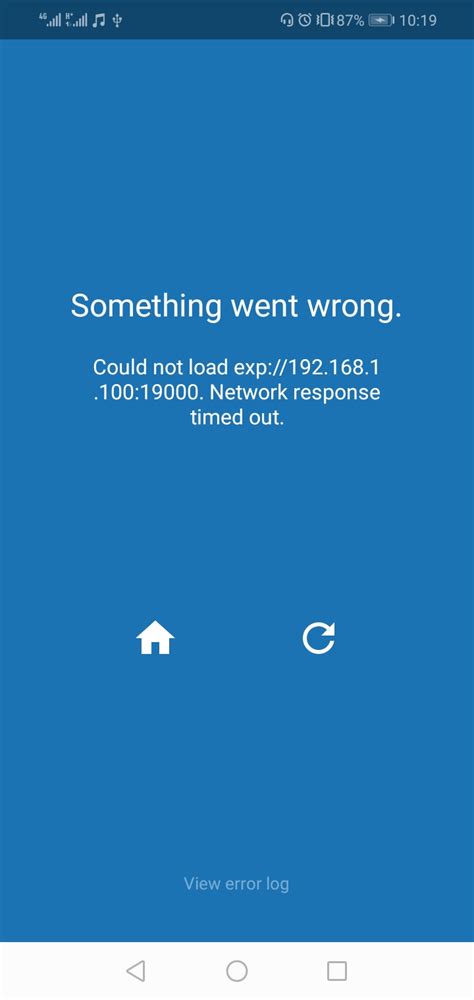 React Native Network Response Timed Out When Using Expo On Ubuntu