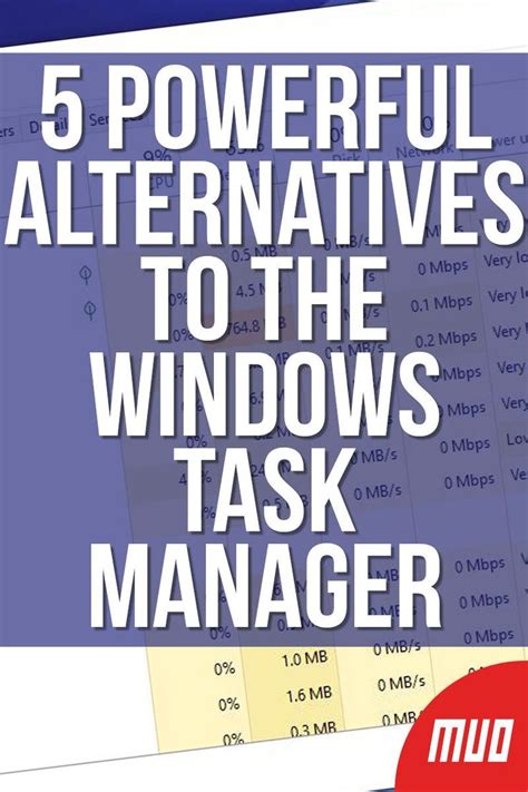 5 Powerful Alternatives To The Windows Task Manager Management Infographic Useful Life Hacks