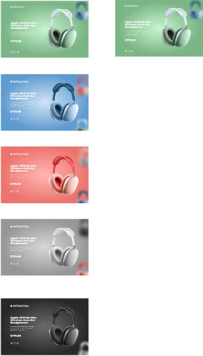 Apple Headphone Airpod Max Landing Page Animation Figma