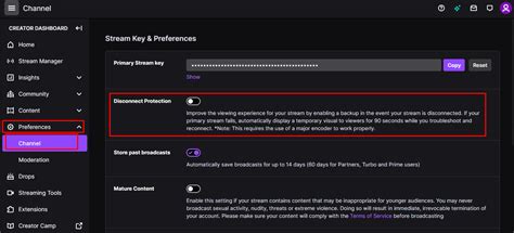 Twitch Tv How To Enable Disconnect Protection Technipages