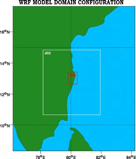 Wrf Model Configured Region With Three Nested Domains This