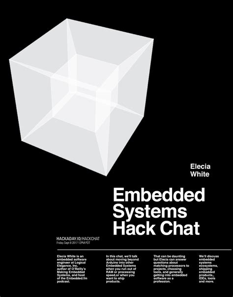 Elecia On Hackaday Hackchat On Friday Noon Pdt Embedded