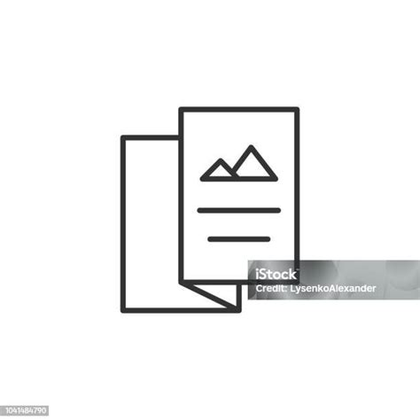 평면 스타일에 전단지 전단지 아이콘입니다 화이트에 브로셔 시트 벡터 일러스트 레이 션 배경 고립 소책자 우대 사업 개념입니다 가리기에 대한 스톡 벡터 아트 및 기타 이미지