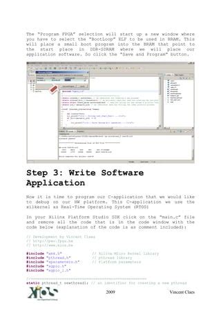 Lab Installation Of Xilkernel On Xilinx Spartan 3E Starter Board PDF Operating Systems