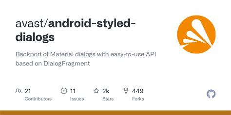 Github Avastandroid Styled Dialogs Backport Of Material Dialogs