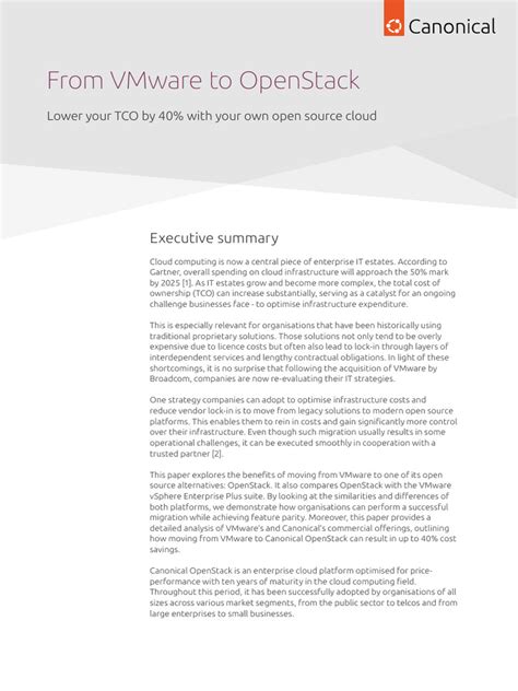 From Vmware To Openstack Pdf Open Stack Cloud Computing