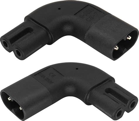 Strhowill Iec320 C8 To C7 Ac Power Adapter C8 To C7 90 Degree Left Right Angled