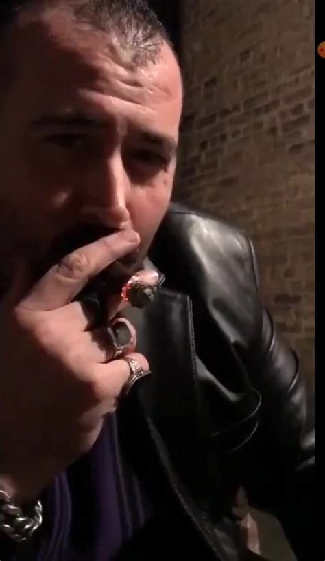 Leather Blazer Daddy Bear Smokes A Cigar Thisvid Com