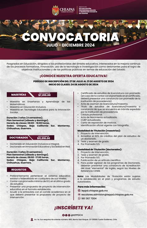 Convocatorias Instituto De Evaluación Profesionalización Y Promoción